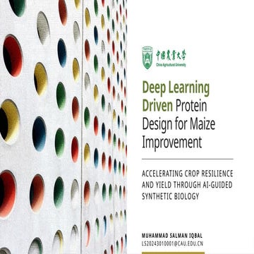Deep Learning-Driven Protein Design for Maize Improvement: AI-Guided ...
