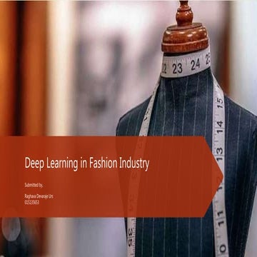 Deep learning in fashion industry | PPT