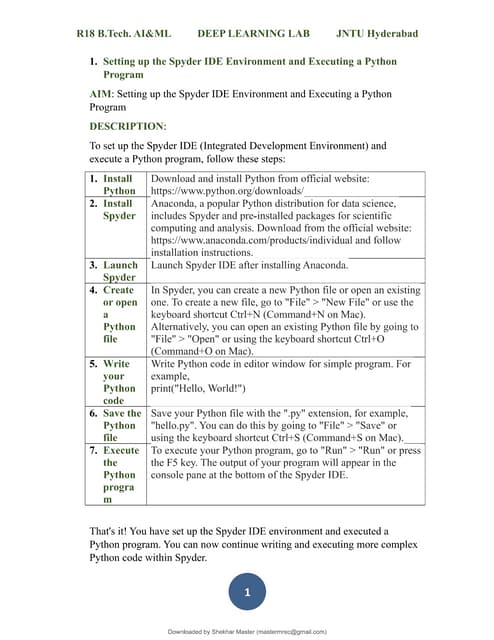 DEEP Learning R18 Jntuh LAB1 Manual2.pdf DEEP Learning R18 Jntuh LAB1 Manual2.pdf