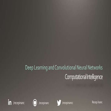 Deep Learning and Convolutional Neural Networks | PPT