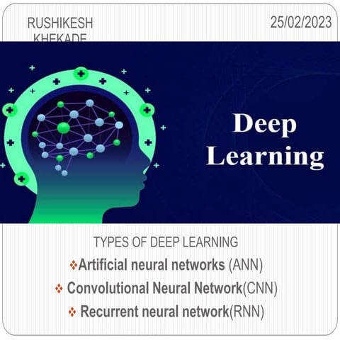 DEEP LEARNING model of rnn cnn_Rushi.pptx | Artificial Intelligence | Technology & Computing