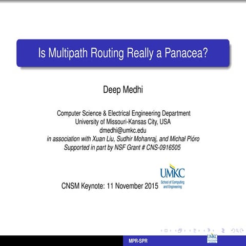 Is Multipath Routing Really a Panacea? | PPT