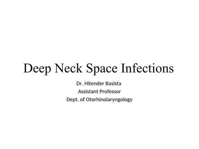 Deep neck infection | PPT