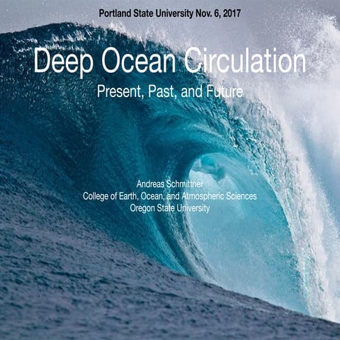 Deep Ocean Circulation: Present, Past, and Future | PDF