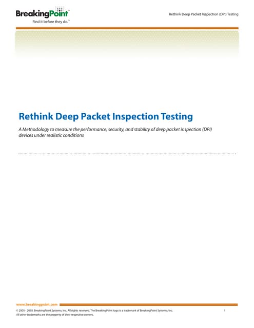 Deep Packet Inspection technology evolution | PPT