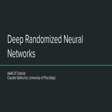 Deep Randomized Neural Networks Ppt 6063