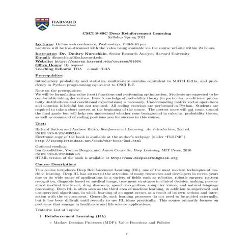Deep Reinforcement Learning Pdf
