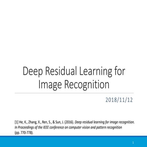 Deep Residual Learning For Image Recognition Pdf Technology And Computing