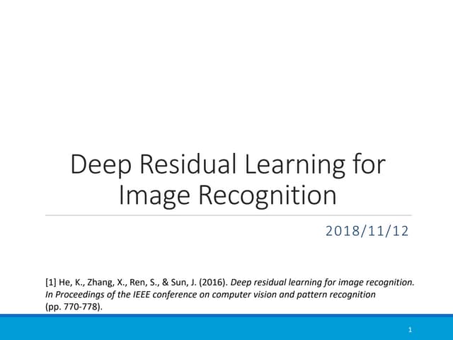 Deep Residual Learning For Image Recognition Pdf Technology And Computing