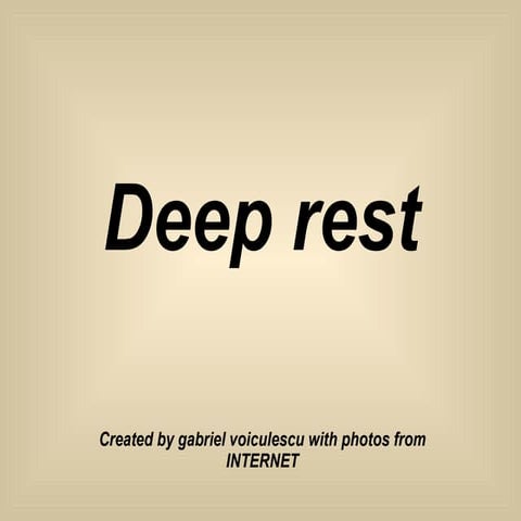 Deep rest | PPS | Mental Health | Diseases and Conditions