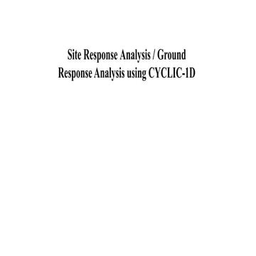 Comprehensive Site Response Analysis for Earthquake Engineering and ...