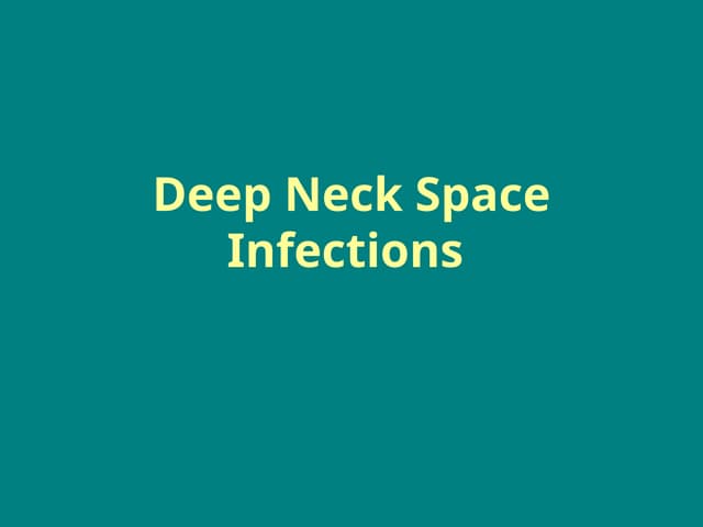 Deep neck spaces and surgical anatomy | PPTX