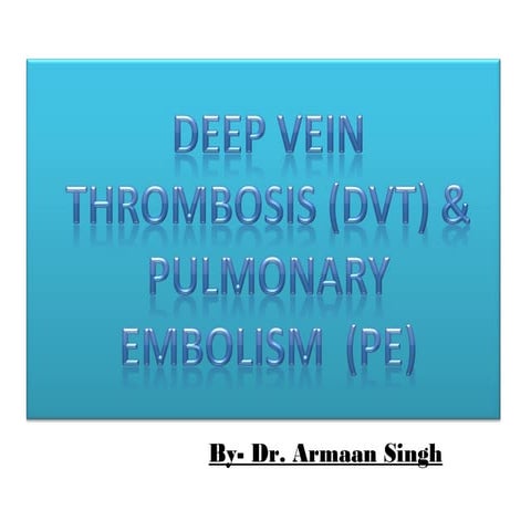 Deep vein thrombosis (dvt) | PPT