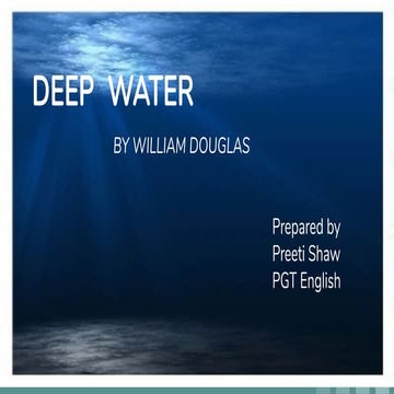 Chapter DEEP WATER CLASS 12 CBSE | PPT
