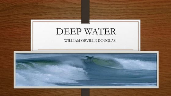 Chapter DEEP WATER CLASS 12 CBSE | PPT