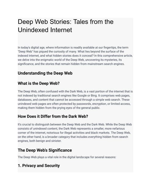 Dark web presentation | PPT