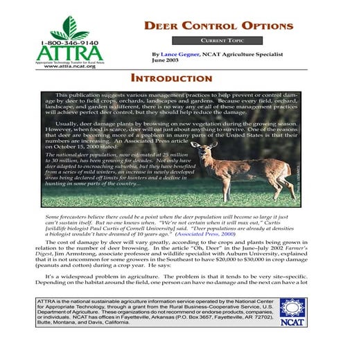 Deer Control Options | PDF