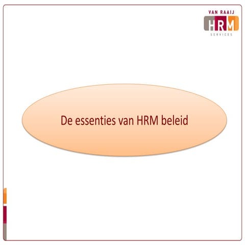 De essenties van hrm beleid | PDF