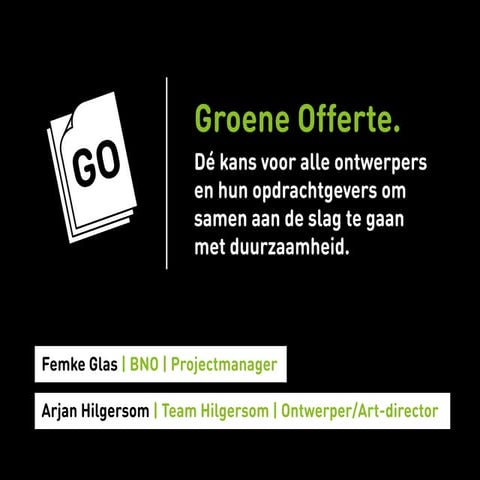 BNO Nederland: De Groene Offerte | PPT