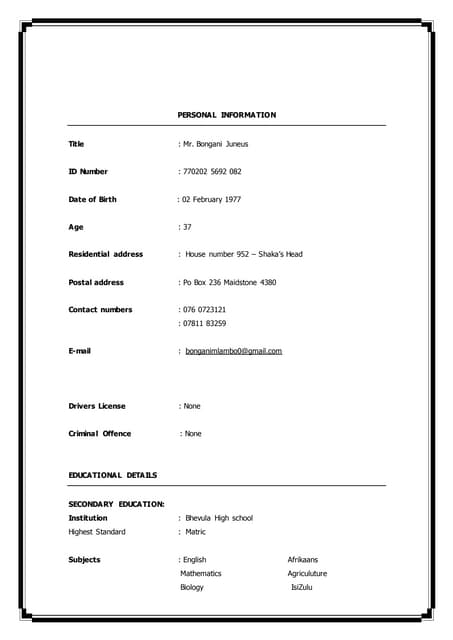 Johan Delport CV | DOC
