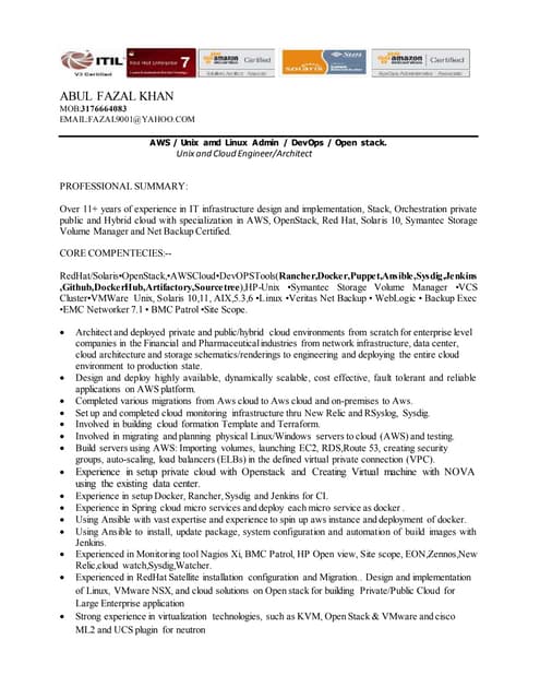 Devops Engineer | DOCX | Cloud Computing | Internet