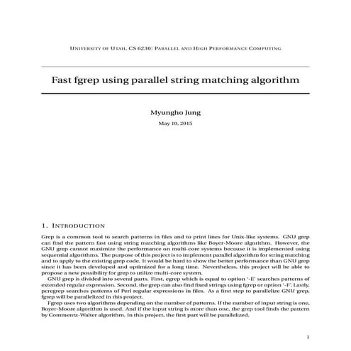 Aho-Corasick algorithm parallelization | PDF