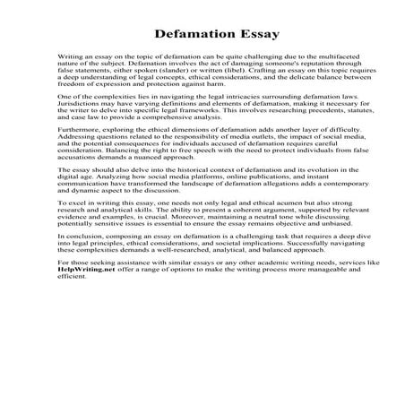 Defamation Essay.pdf