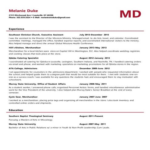 Catherine Mueller RESUME | PDF