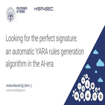 Looking for Perfect Signature : An Automatic YARA Rules Generation Algorithm in the AI-era | PDF ...