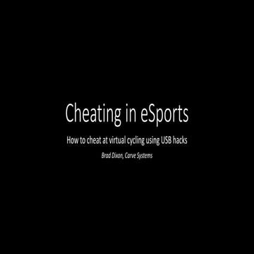 DEF CON 27 - BRAD DIXON - cheating in esports - how to cheat at virtual ...