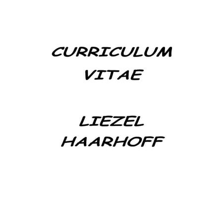 Liezel Haarhoff CV | DOC
