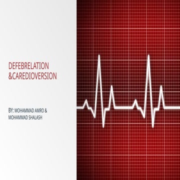 DEFEBRELATION &CAREDIOVERSION presentation | PPTX