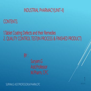 Tablet coating defects | PPTX