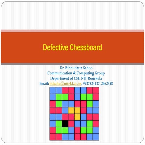 Defective-Chessboard using greedy method DAA | PDF