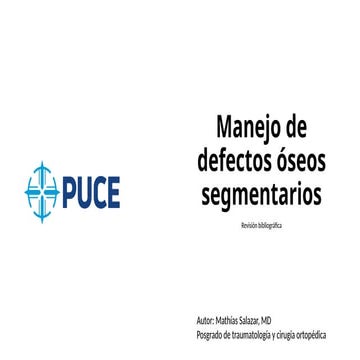DEFECTOS OSEOS SEGMENTARIOS. para su estudio | PPTX