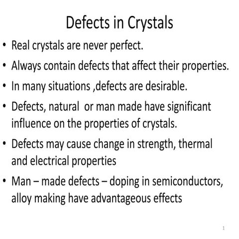 Defects and x ray diffraction | PPT