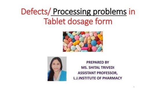 Tablet coating defects | PPTX | Chemistry | Science