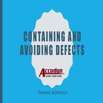 Containing and Avoiding Defects | PPT