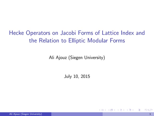 Hecke Operators On Jacobi Forms Of Lattice Index And The Relation To