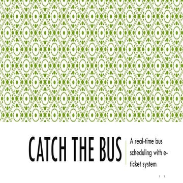 A Real-time Public Bus Scheduling System | PDF