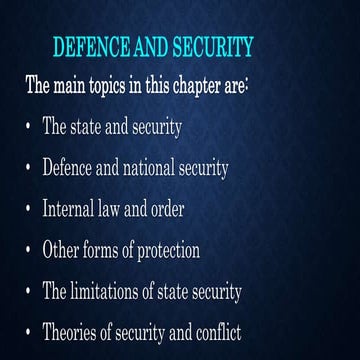Defence and Security | PPTX
