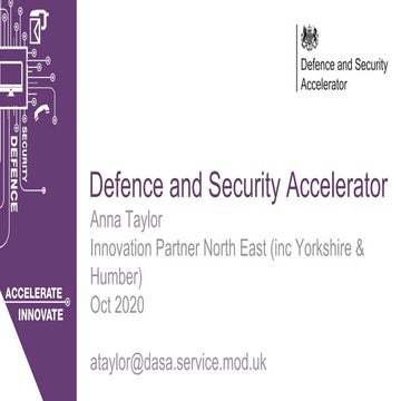 Defence and Security Accelerator - DASA | PDF