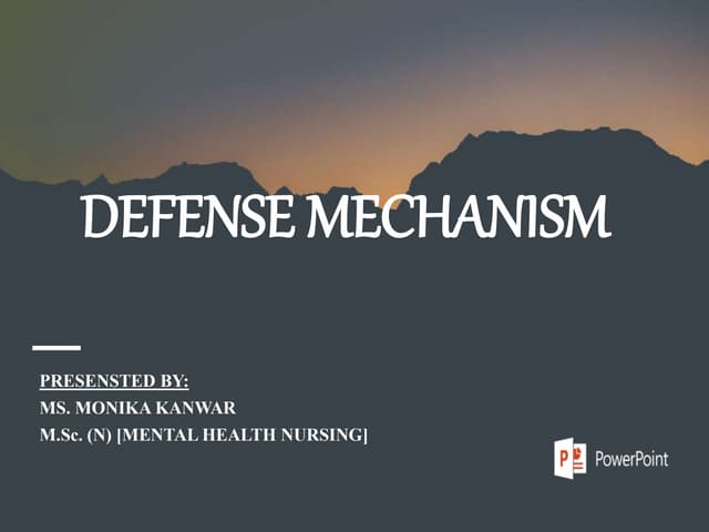 Defence mechanism | PPTX