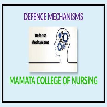 Defence mechanism power point presentation | PPTX