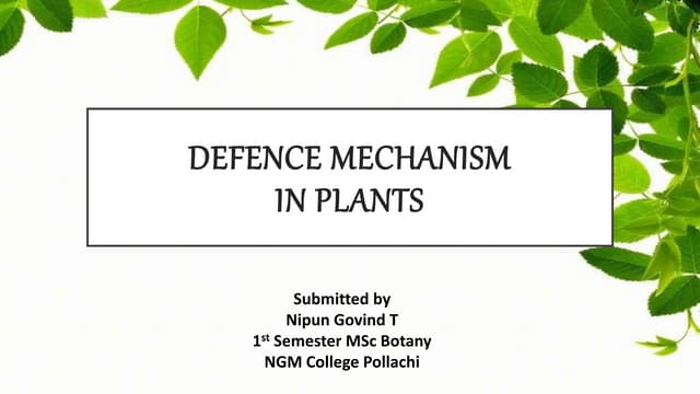 Plant resistance mechanism | PPTX