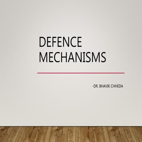 Defence mechanisms | PPT