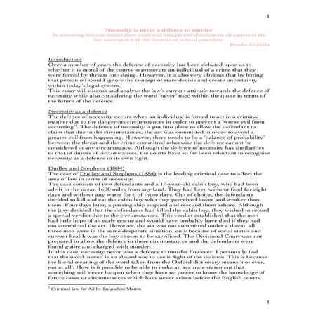 Defence of necessity | PDF