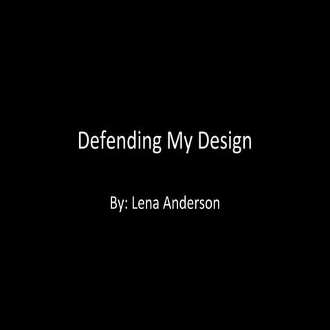 Defend My Design | PPT