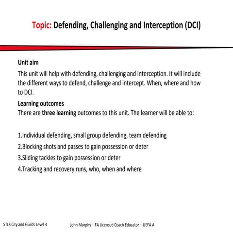 Defending, challenging and interception | PPT