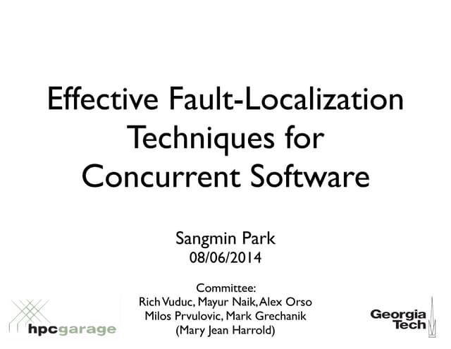 Effective Fault Localization Techniques For Concurrent Software Ppt 6150